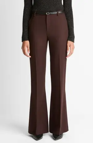 Vince Mid-rise Flare Pants - Black Grape