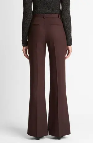 Vince Mid-rise Flare Pants - Black Grape