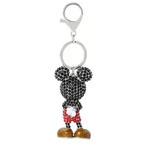 Disney Mickey Mouse Crystal Bag Charm Keychain