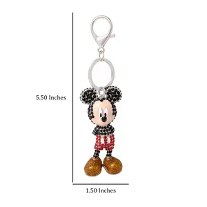 Disney Mickey Mouse Crystal Bag Charm Keychain