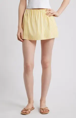 Solid & Striped Stretch Shorts For Women