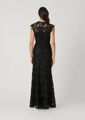 SHOSHANNA MIDNIGHT Midnight Lace Raven Gown