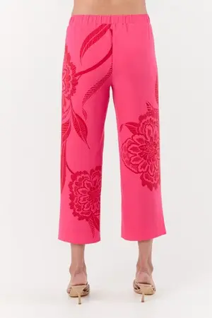 Trina Turk Statue Cropped Wide Leg Pants