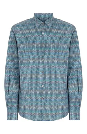 Missoni Poplin Cotton Shirt With Zigzag Pattern