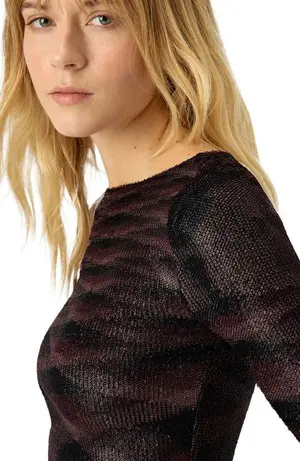 Missoni Long-sleeve Mini Dress With Flame Pattern - Multicoloured