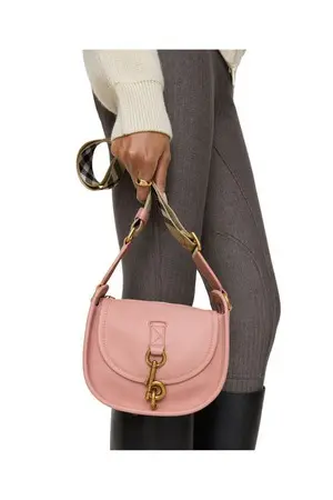 Burberry Mini B Clip Messenger Bag - Peony Pink