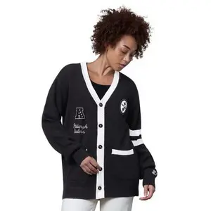 STARTER Pittsburgh Steelers Back Shot Button-up Cardigan - Black
