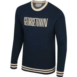 USCAPE APPAREL Georgetown Hoyas Renew Knit Vintage Pullover - Navy