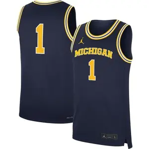 JORDAN BRAND Michigan Wolverines Replica Basketball Jersey - Navy