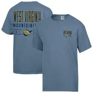 COMFORTWASH West Virginia Mountaineers Big Name T-shirt - Blue