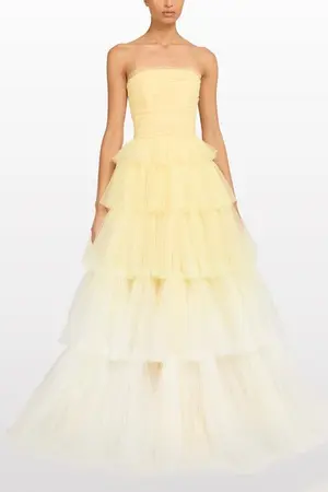 Jenny Packham Adore Tiered Bow Gown - Mimosa Ombre