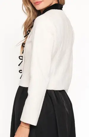 PETAL & PUP Bow Detail Crop Jacket