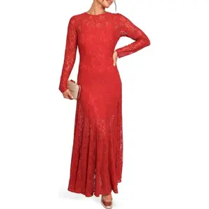 Women's Red Lace Gowns