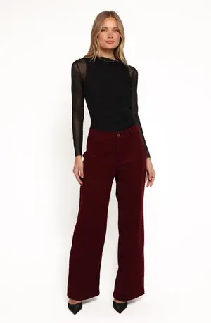 PETAL & PUP Barrett Corduroy Wide Leg Pants