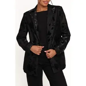PETAL & PUP Floral Velvet Burnout Blazer