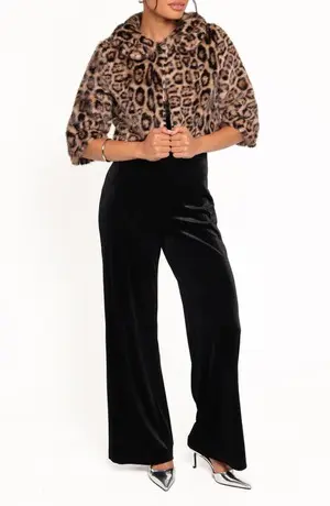 PETAL & PUP Florian Faux Fur Crop Jacket
