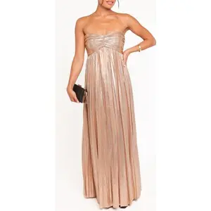 Gold Strapless Gown