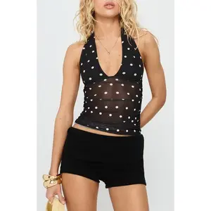 Princess Polly Danyelle Dot Halter Top