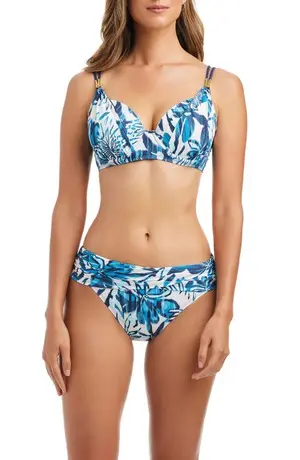 BLEU BY ROD BEATTIE Sarong Hipster Bikini Bottoms - Blue Multi