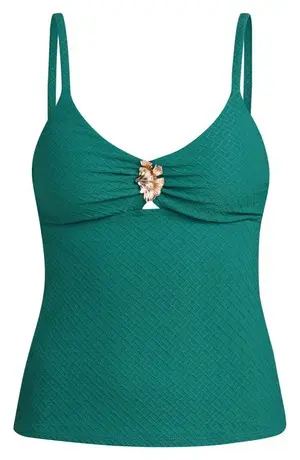 La Blanca Textured Tides Tankini Top