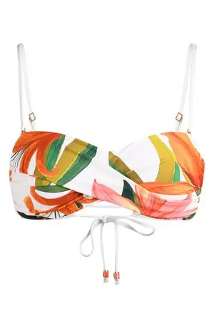 La Blanca Jungle Blossoms Bandeau Bikini Top