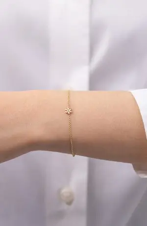 ZOE LEV Tiny Flower Chain Bracelet