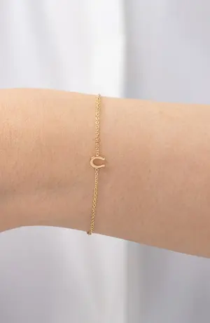 ZOE LEV 14k Gold Horseshoe Chain Bracelet