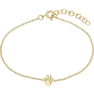 ZOE LEV Tiny Paw Chain Bracelet - Yellow Gold