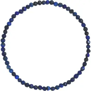 ZOE LEV Lapis Lazuli Beaded Stretch Bracelet - Blue Lapis