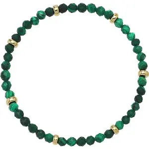 ZOE LEV 14k Gold Beaded Bracelet - Malachite