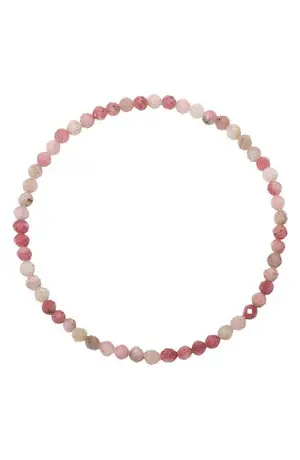 ZOE LEV Rhodochrosite Beaded Stretch Bracelet