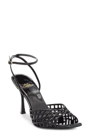 Jeffrey Campbell Lattix Ankle Strap Jelly Sandal - Black