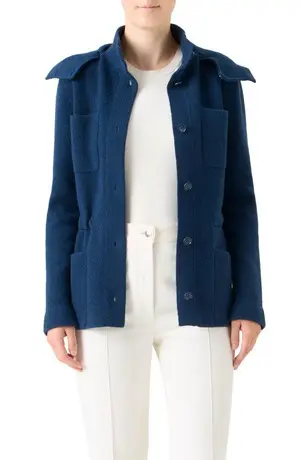 Akris Cashmere Jacket With Removable Hood