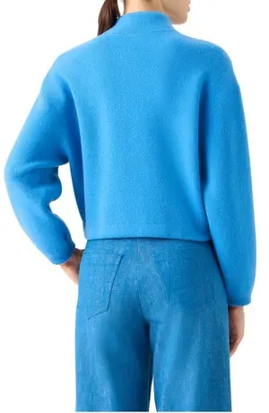 Akris Cashmere Piqué Crop Zip-up Cardigan