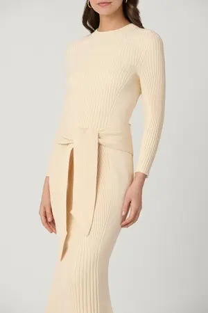 Shoshanna Tie Knit Midi Dress