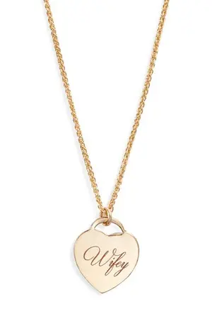 SET & STONES Wifey Alice Pendant Necklace - Gold