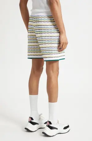 Casablanca Cotton Tuck Stitch Sweater Shorts