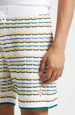 Casablanca Cotton Tuck Stitch Sweater Shorts