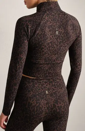RHONE Revive Leopard Quarter-zip Top