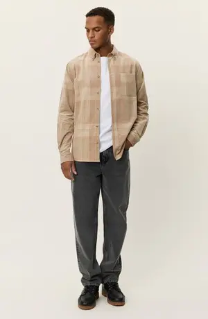 LES DEUX Kash Check Corduroy Button-down Shirt