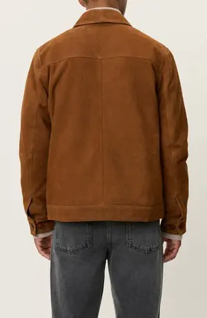 LES DEUX Nyle Goatskin Suede Coach's Jacket