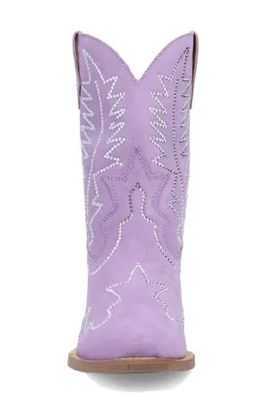 DINGO Western Boots With Rhinestone Detailing - Lavender