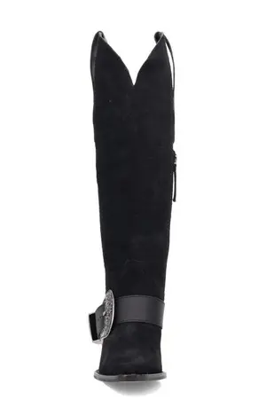 DINGO Over-the-knee Western Boot - Black