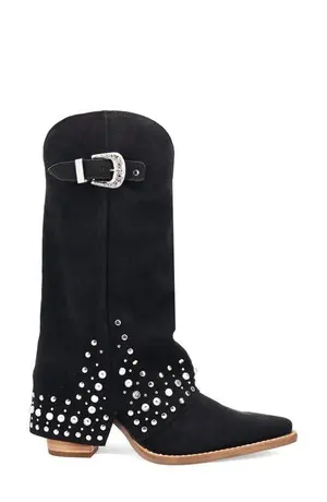 DINGO Rhinestone Western Boot - Black