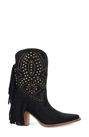 DINGO Star Power Studded Western Boots - Black
