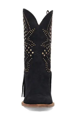 DINGO Star Power Studded Western Boots - Black
