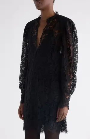 Chloé Long Sleeve Lace Minidress