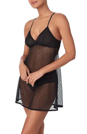 Dkny Heart Sheer Mesh Chemise