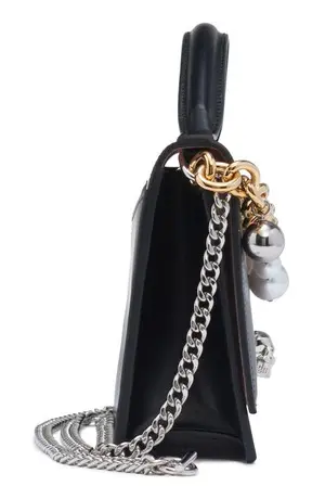 Alexander McQueen Skull Chain Detail Leather Handbag