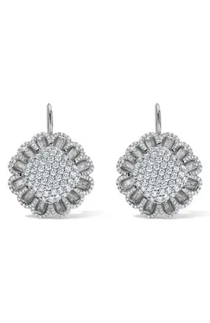 MINDI MOND Floating Diamond Drop Earrings - 18k White Gold